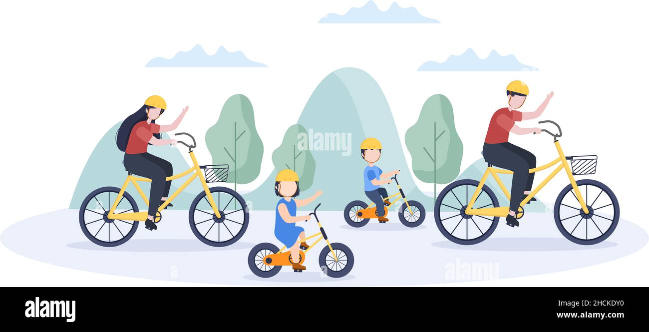 Family Time of Joyful Parents and Children Spending Time Together at ...