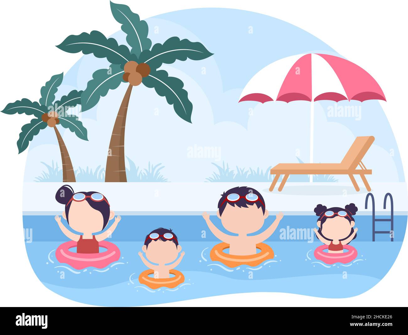 Family Time of Joyful Parents and Children Spending Time Together at ...