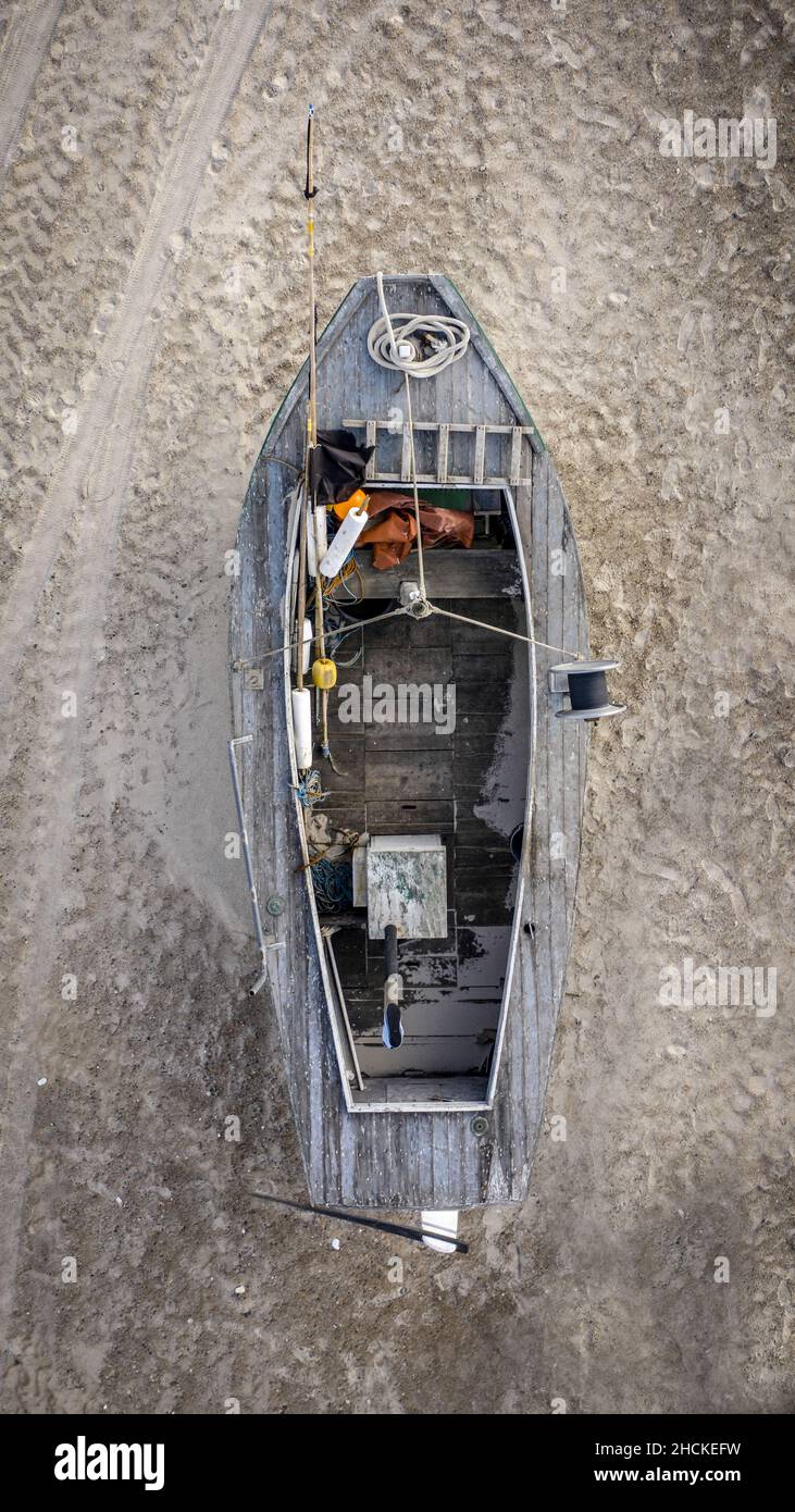 Fishing Boats Pulled Ashore on Thorup Strand in Denmark Stock Photo - Alamy