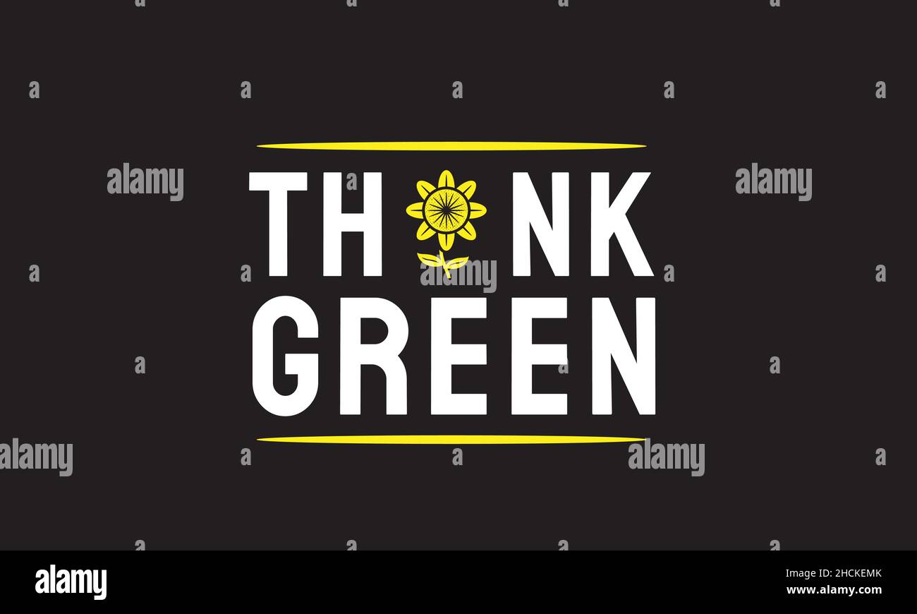 Think green text Stock Vector Images - Alamy