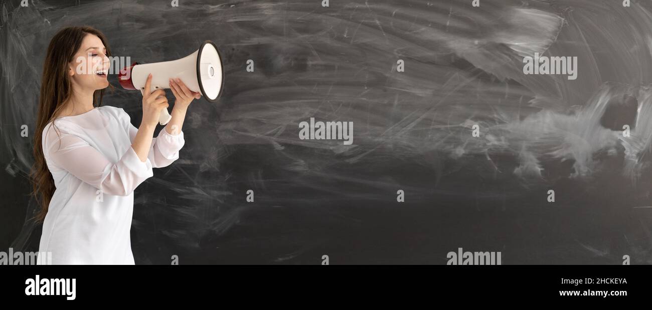 Loud speaker student hi-res stock photography and images - Alamy