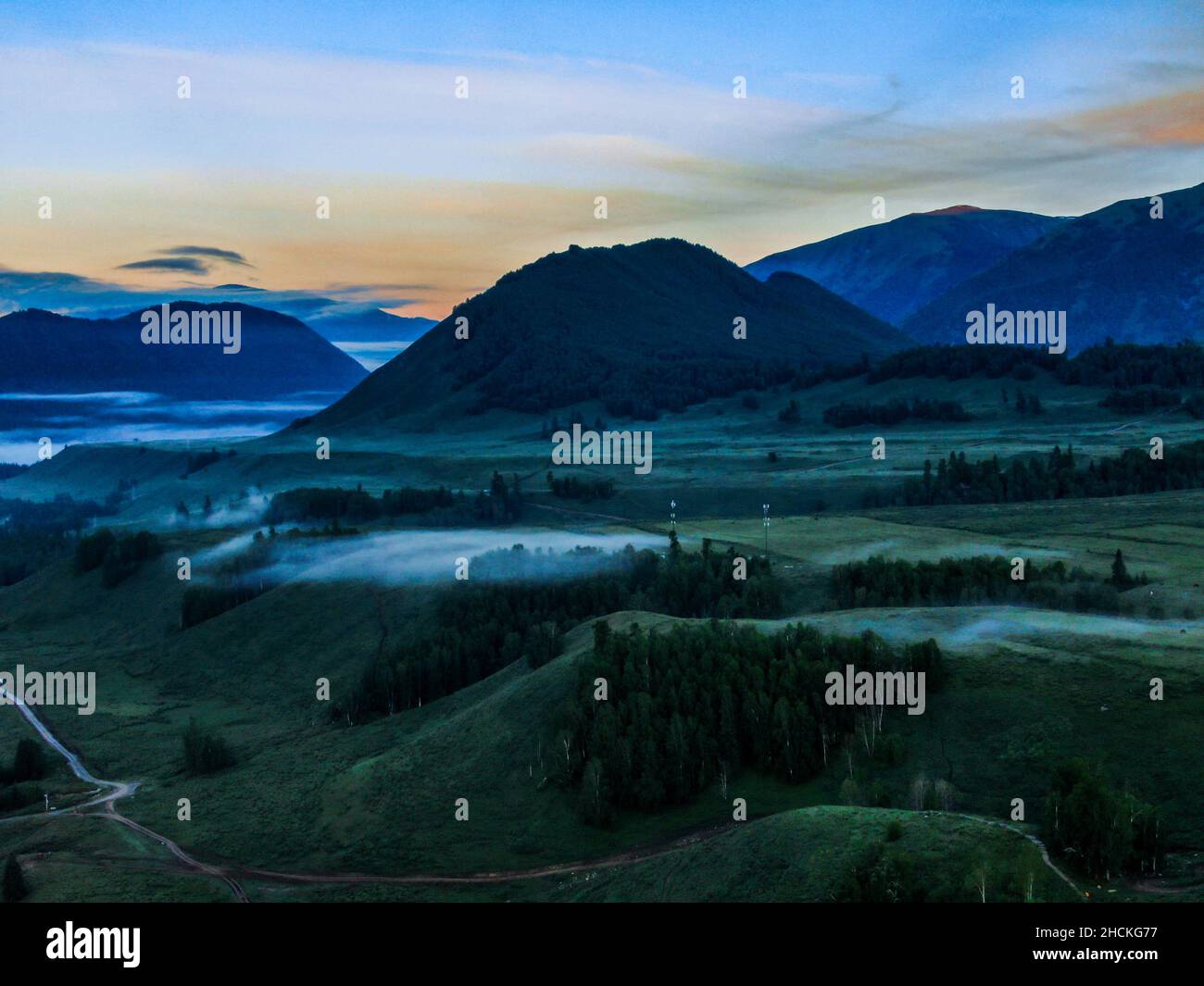 ALTAY, CHINA - JUNE 27, 2021 - An aerial photo taken on June 27, 2021 ...