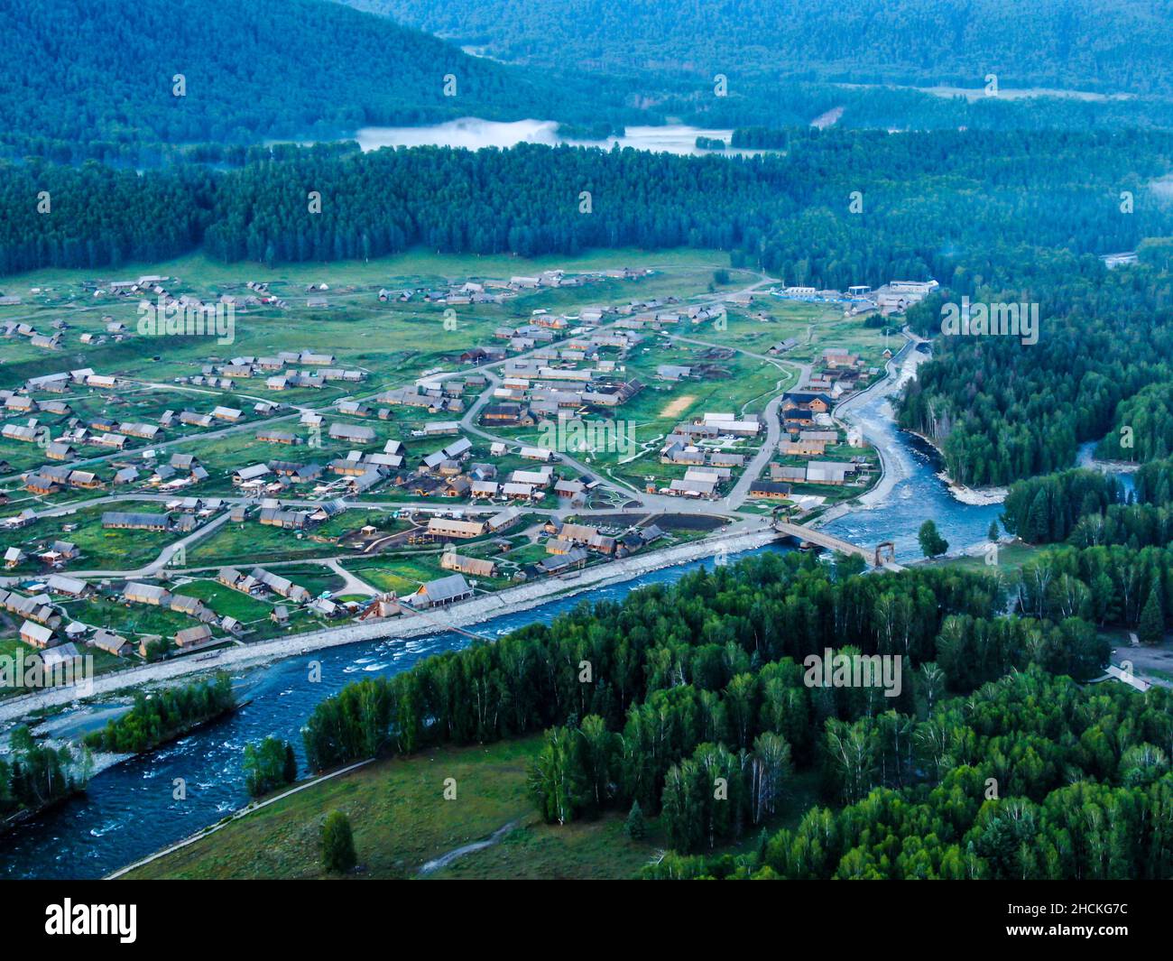ALTAY, CHINA - JUNE 27, 2021 - An aerial photo taken on June 27, 2021 ...