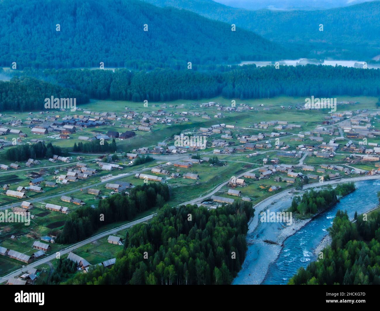 ALTAY, CHINA - JUNE 27, 2021 - An aerial photo taken on June 27, 2021 ...