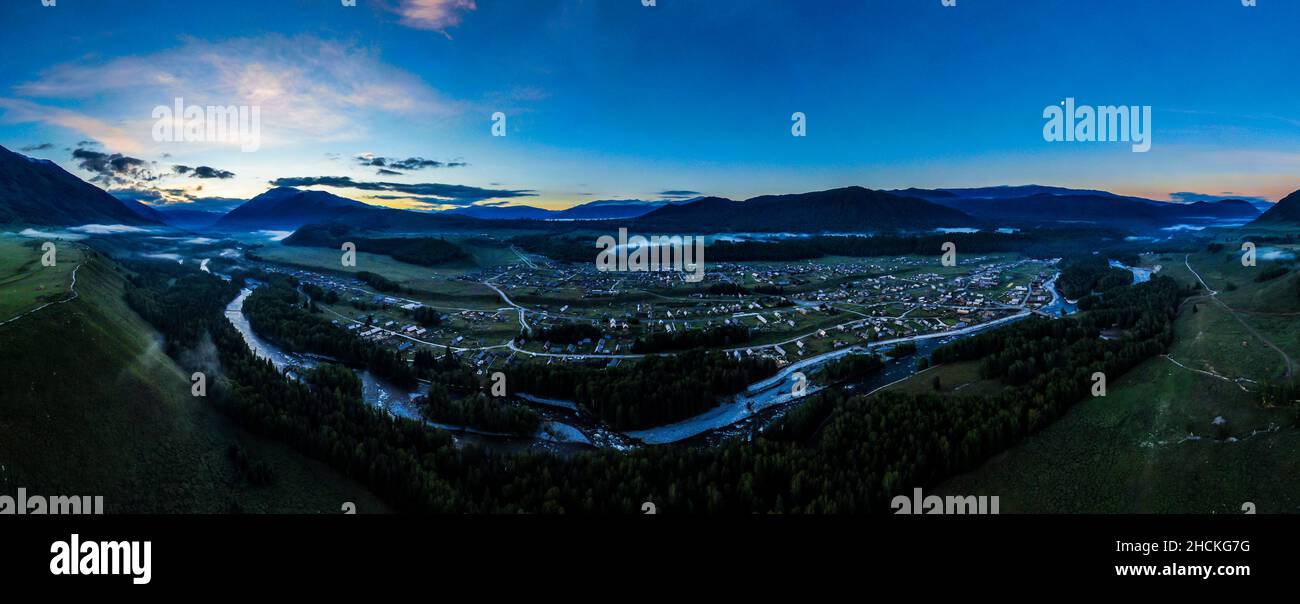 ALTAY, CHINA - JUNE 27, 2021 - An aerial photo taken on June 27, 2021 ...