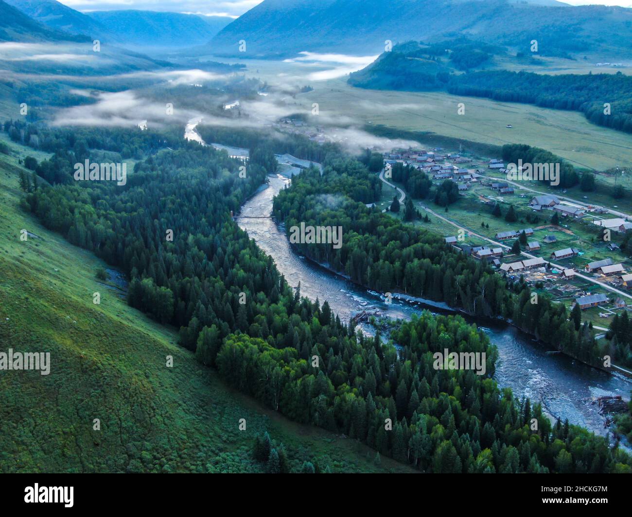 ALTAY, CHINA - JUNE 27, 2021 - An aerial photo taken on June 27, 2021 ...