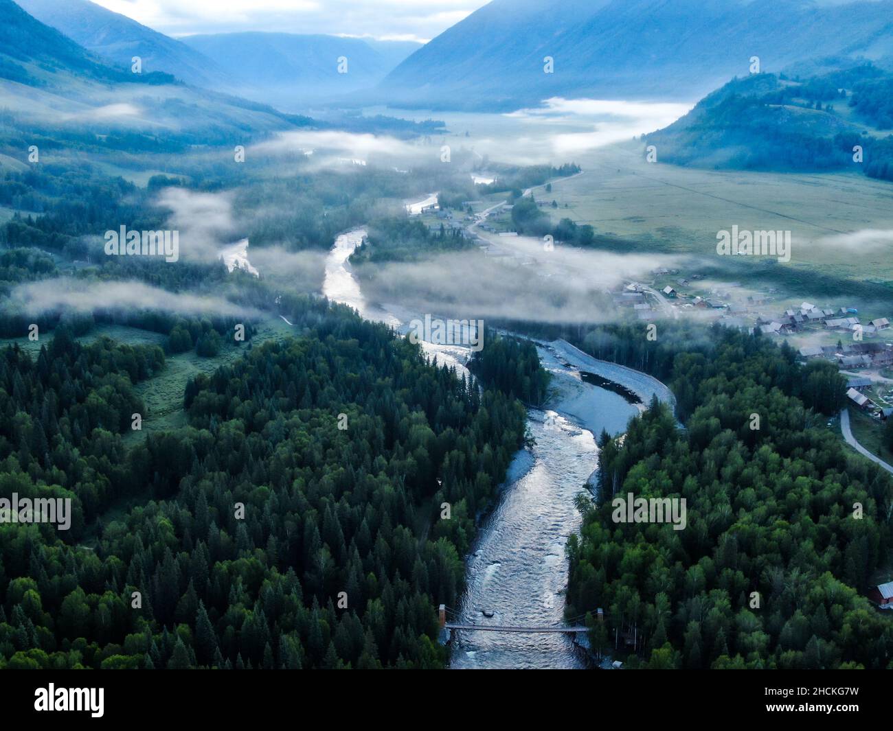 ALTAY, CHINA - JUNE 27, 2021 - An aerial photo taken on June 27, 2021 ...