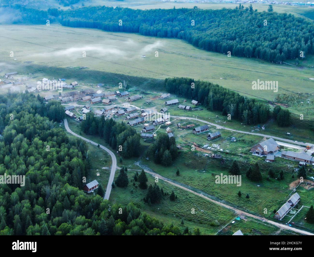 ALTAY, CHINA - JUNE 27, 2021 - An aerial photo taken on June 27, 2021 ...