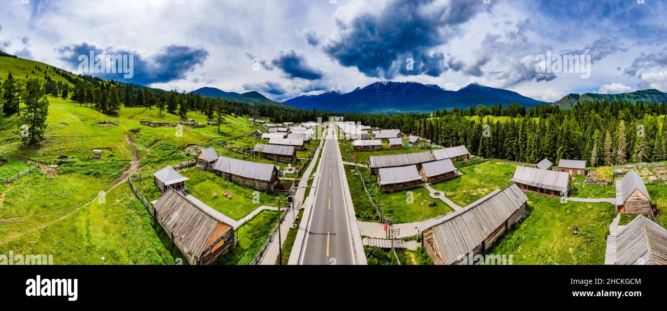 ALTAY, CHINA - JUNE 26, 2021 - Aerial photo taken on June 26, 2021 ...