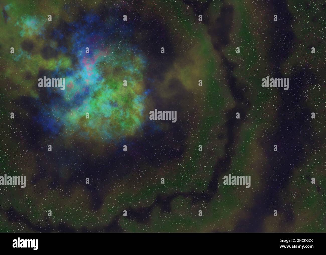 Abstract starry space and nebula clouds, 3d illustration Stock Photo ...