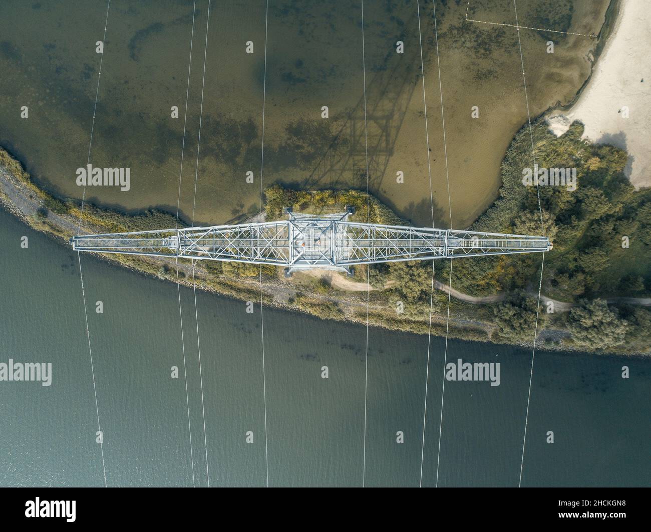 Electricity Pylon Bird's Eye View Stock Photo - Alamy