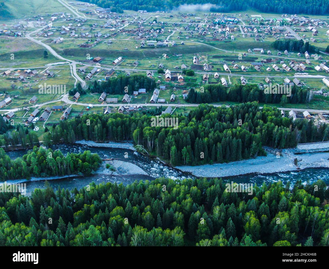 ALTAY, CHINA - JUNE 27, 2021 - An aerial photo taken on June 27, 2021 ...