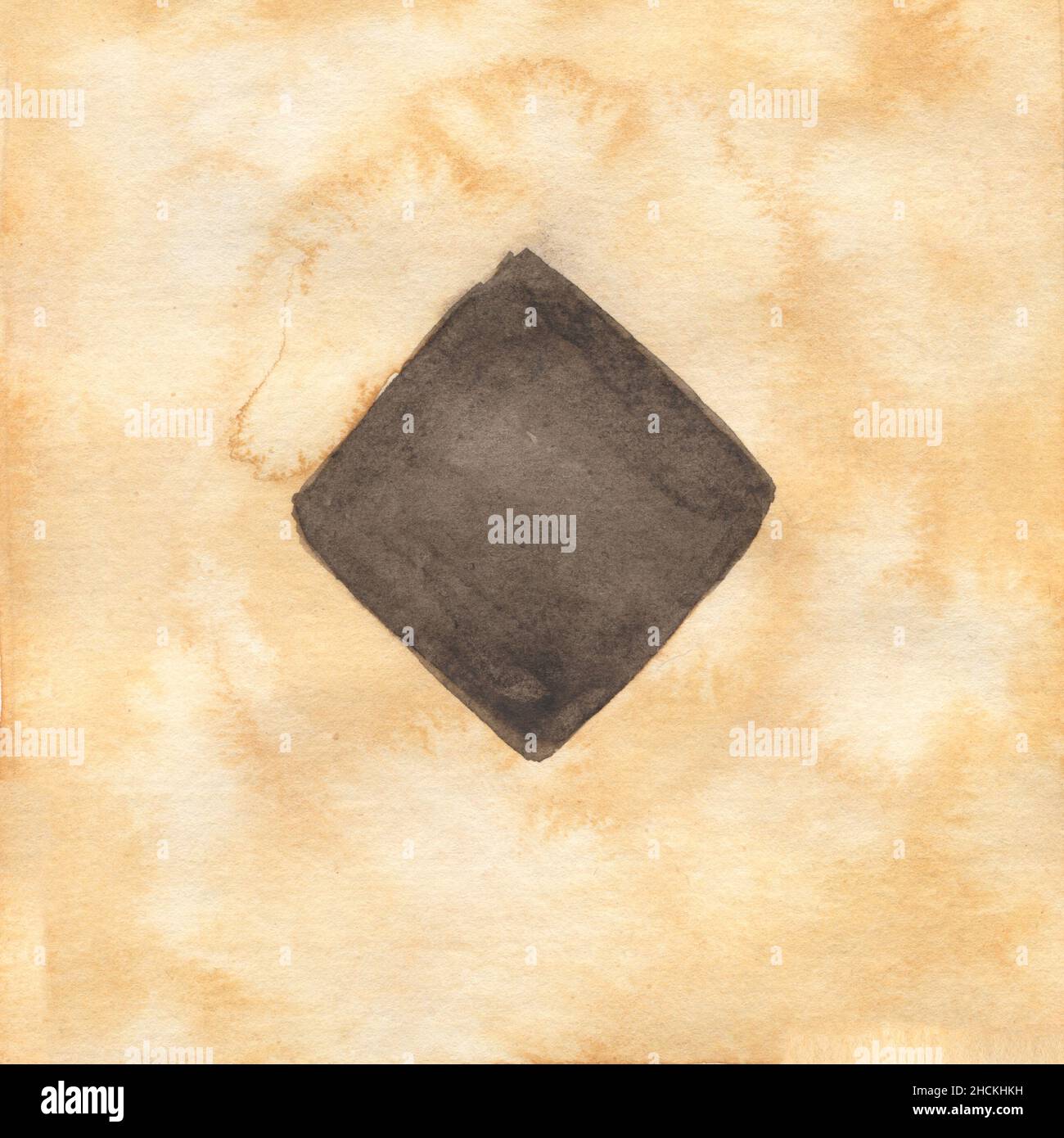 Abstract Boho Tile Clipart, Watercolor hand drawn Ethnic illustration ...