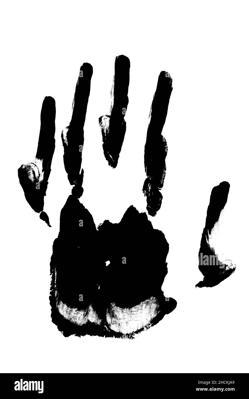 Black Hand Print Left