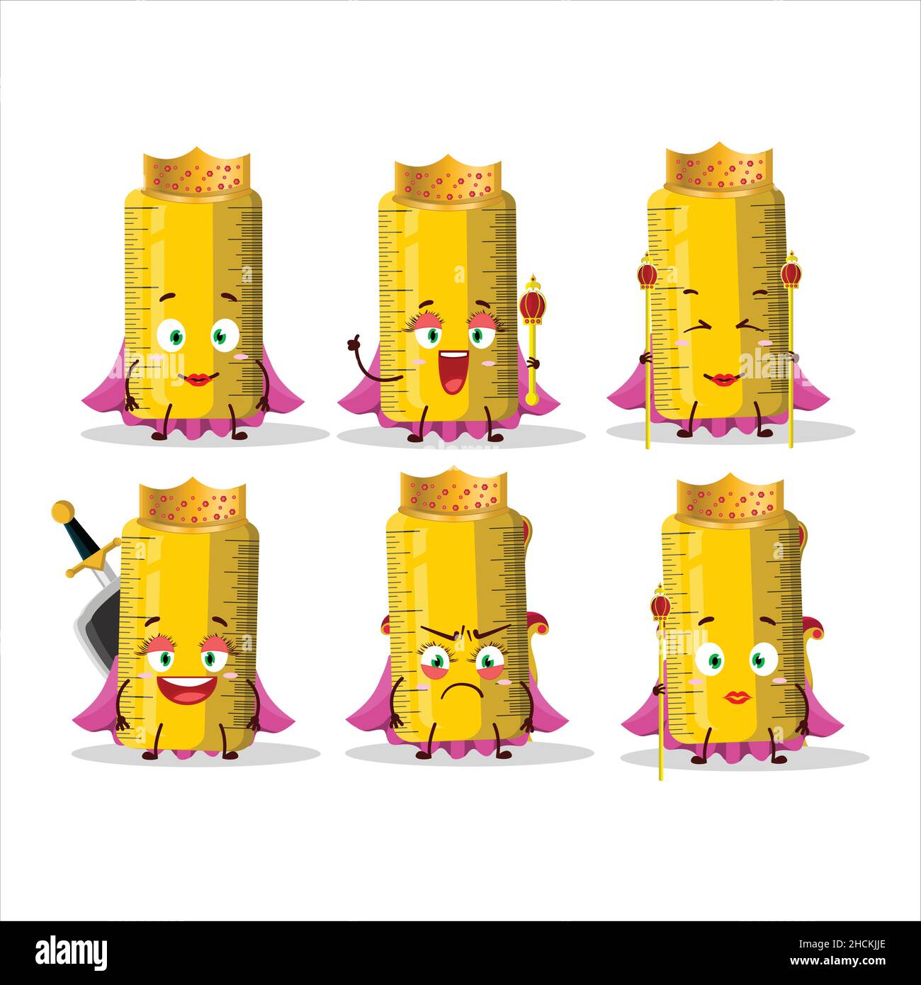 Queen and her magic clothes cartoon of yellow ruler wearing tiara ...