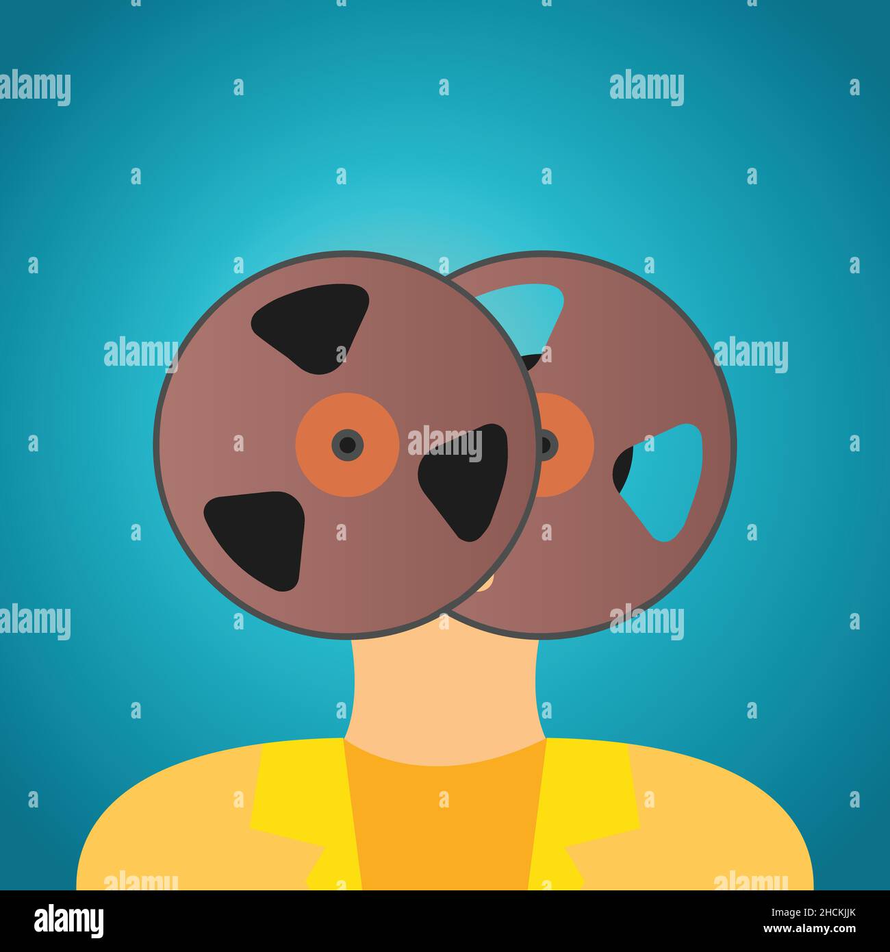 Woman face plastic film Stock Vector Images - Alamy