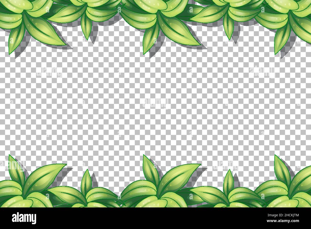 Nature plants frame transparent background illustration Stock Vector ...
