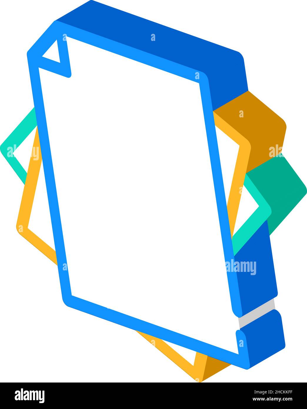 paper list isometric icon vector illustration Stock Vector Image & Art ...