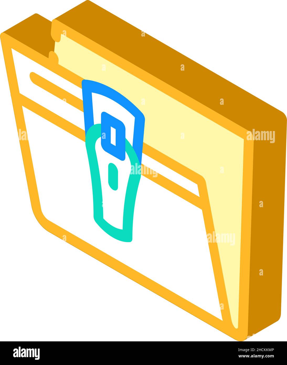 save file in folder isometric icon vector illustration Stock Vector ...