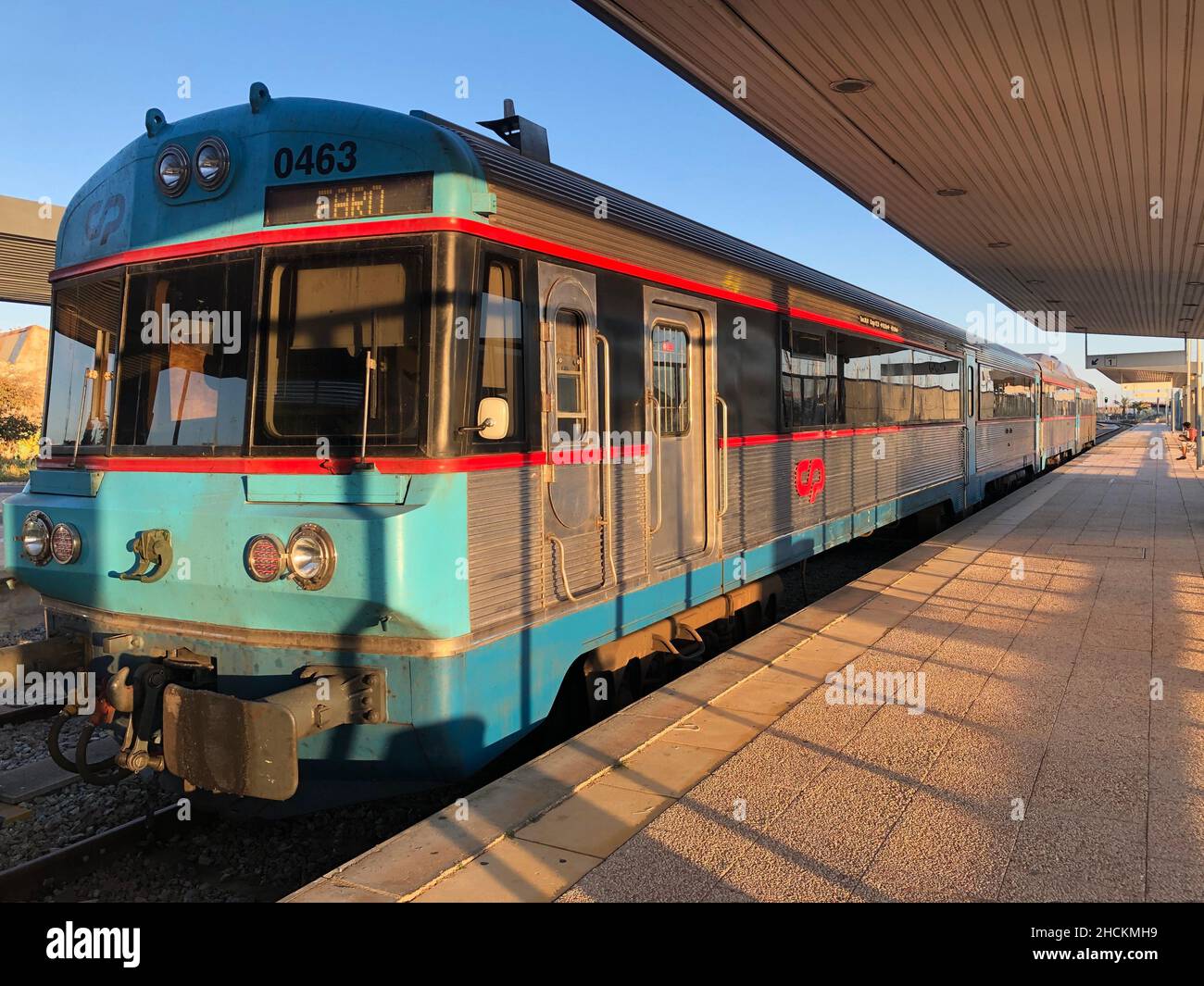 Lagos, Portugal, Old Train at Platform at Train Station Stock Photo - Alamy