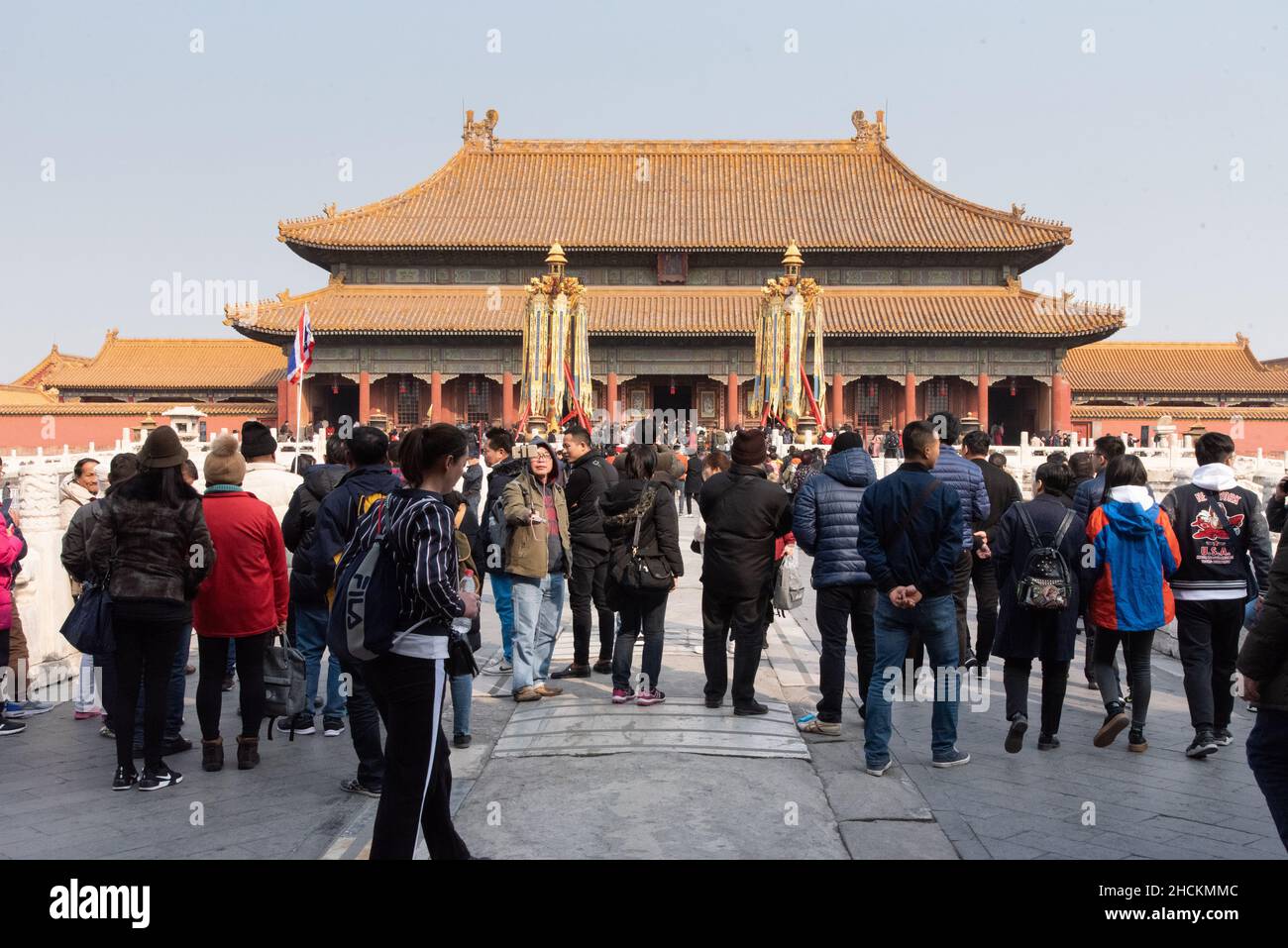 February 2019, Beijing, the Forbidden City. The largest palace in the ...