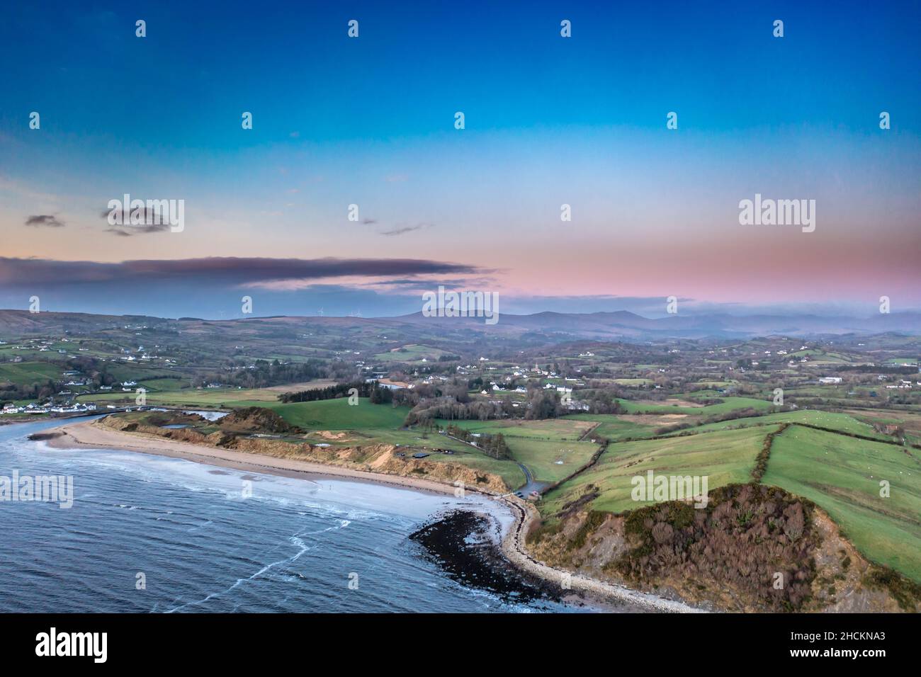 Aerial view of Inver in Mountcharles in County Donegal - Ireland Stock ...