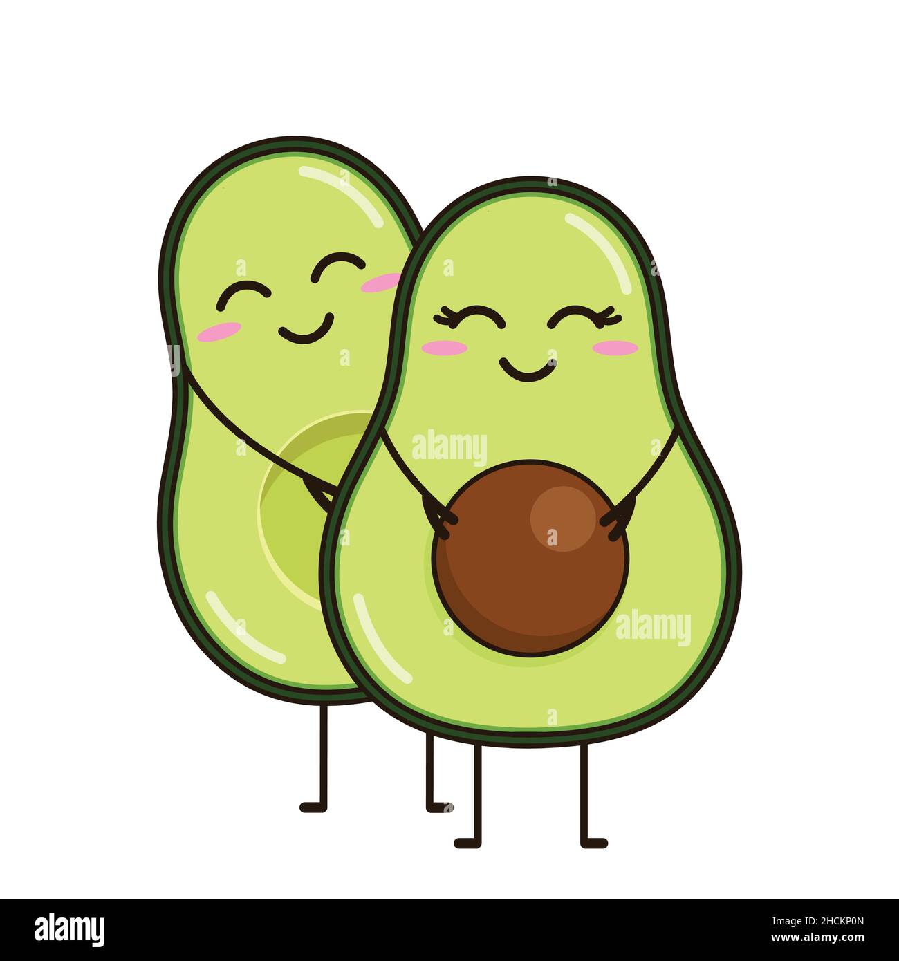 Cute Avocado Vector Icon. Cartoon Avocado illustration isolated on ...