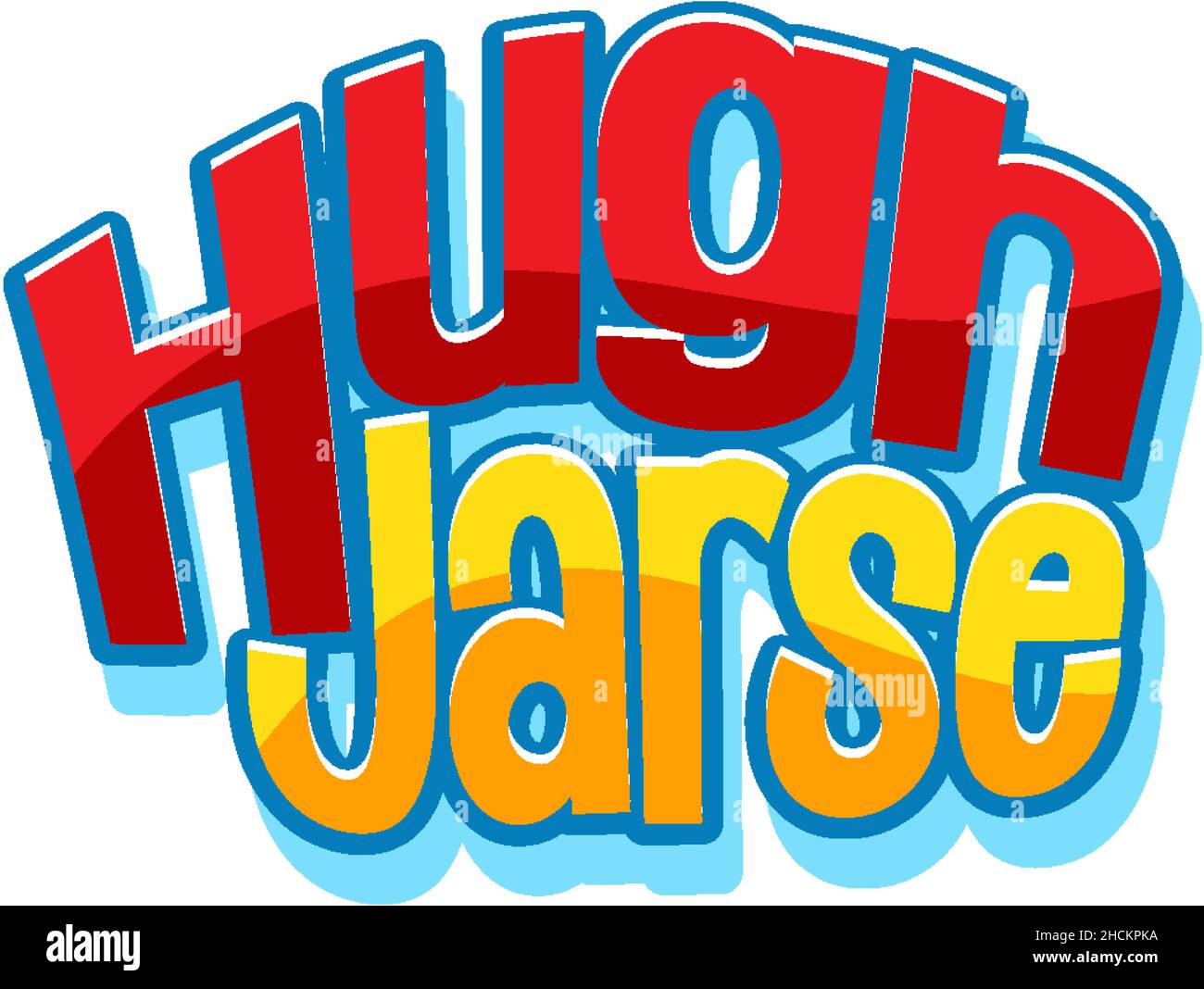 Hugh Jass logo text design illustration Stock Vector Image & Art - Alamy