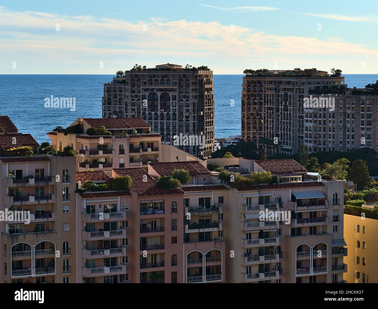Beautiful cityscape of Monaco at the French Riviera with mediterranean ...