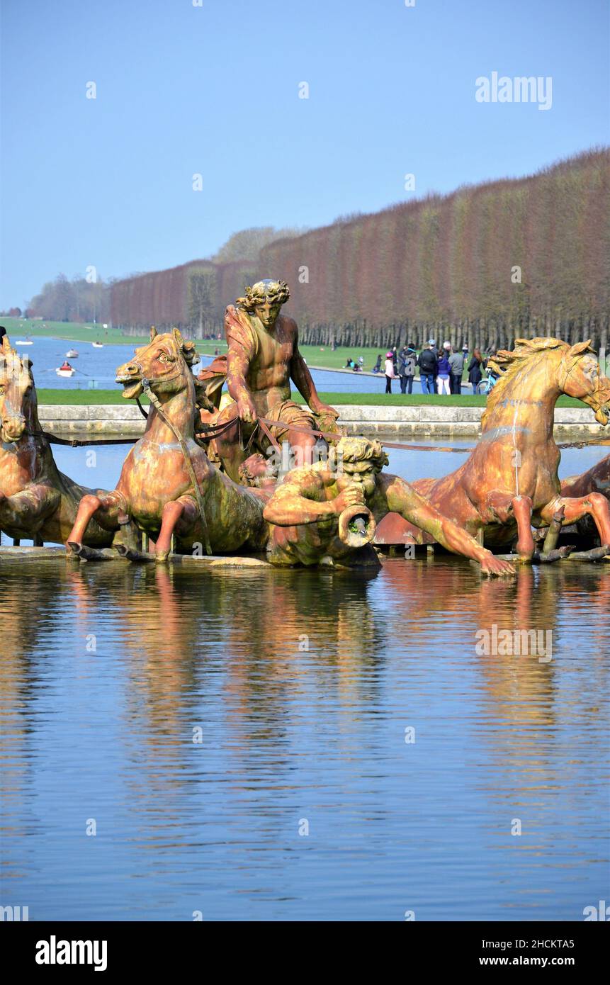 Apollo Fountain, depicts the sun god driving his chariot to light the ...