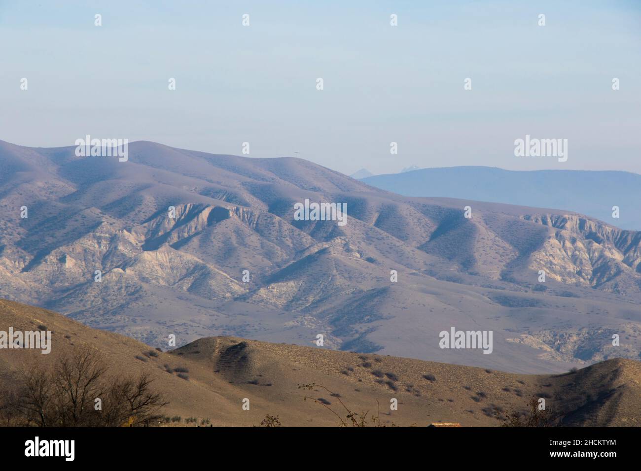 Caucasian mountain range landscape and view in Georgia Stock Photo - Alamy