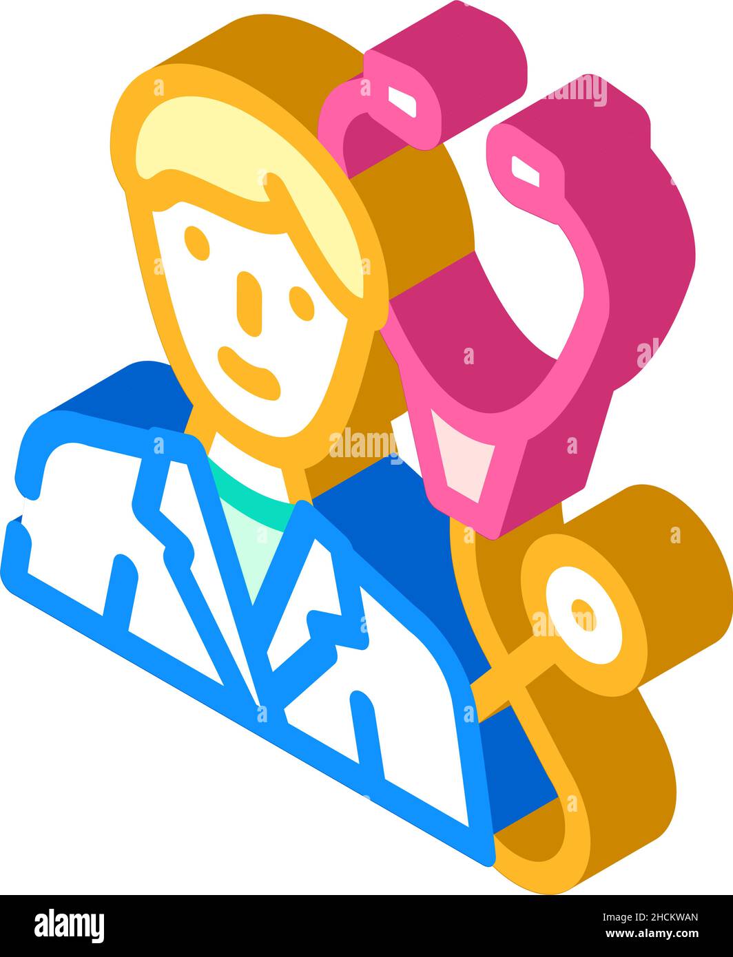 pulmonologist doctor isometric icon vector illustration Stock Vector ...