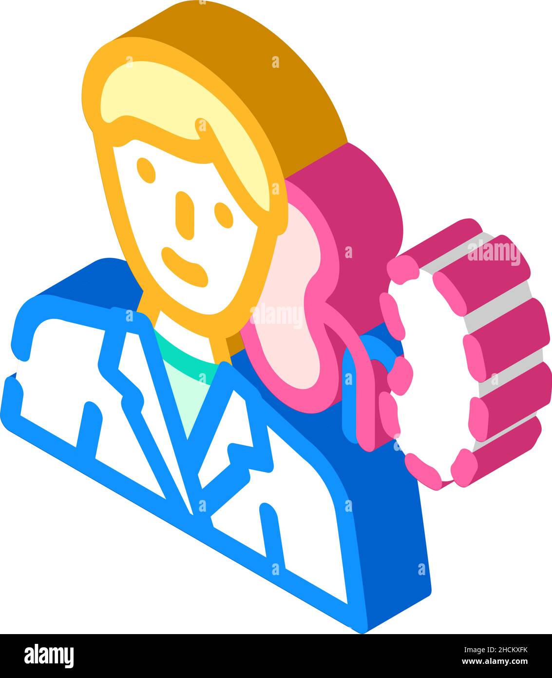 organ transplant doctor isometric icon vector illustration Stock Vector ...