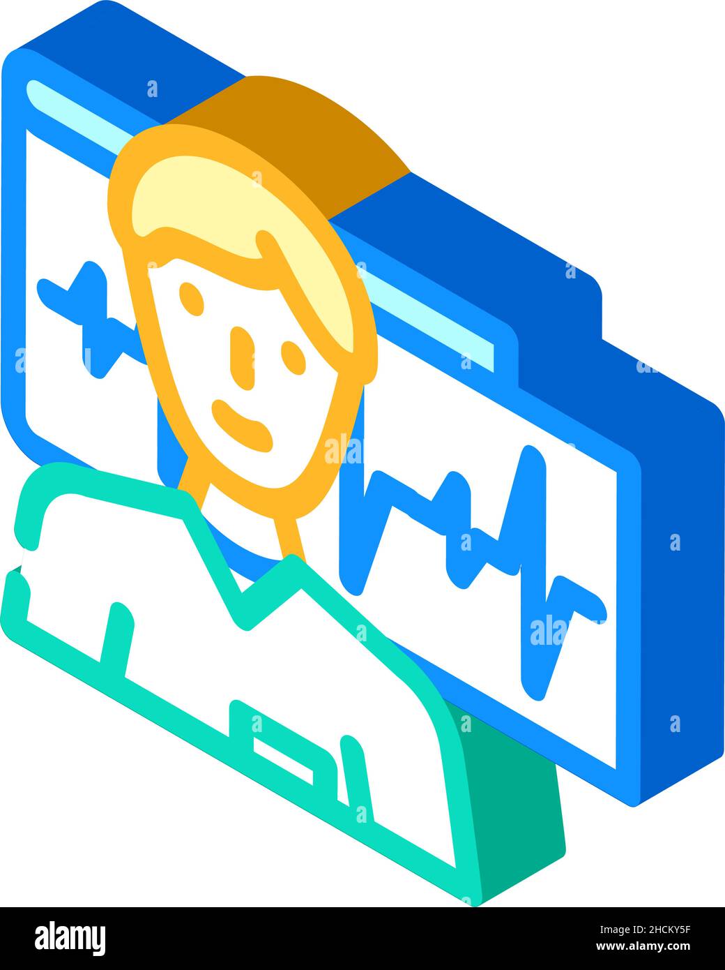cardiologist doctor isometric icon vector illustration Stock Vector ...