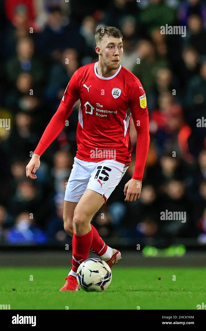 Jasper Moon #15 of Barnsley controls the ball Stock Photo - Alamy