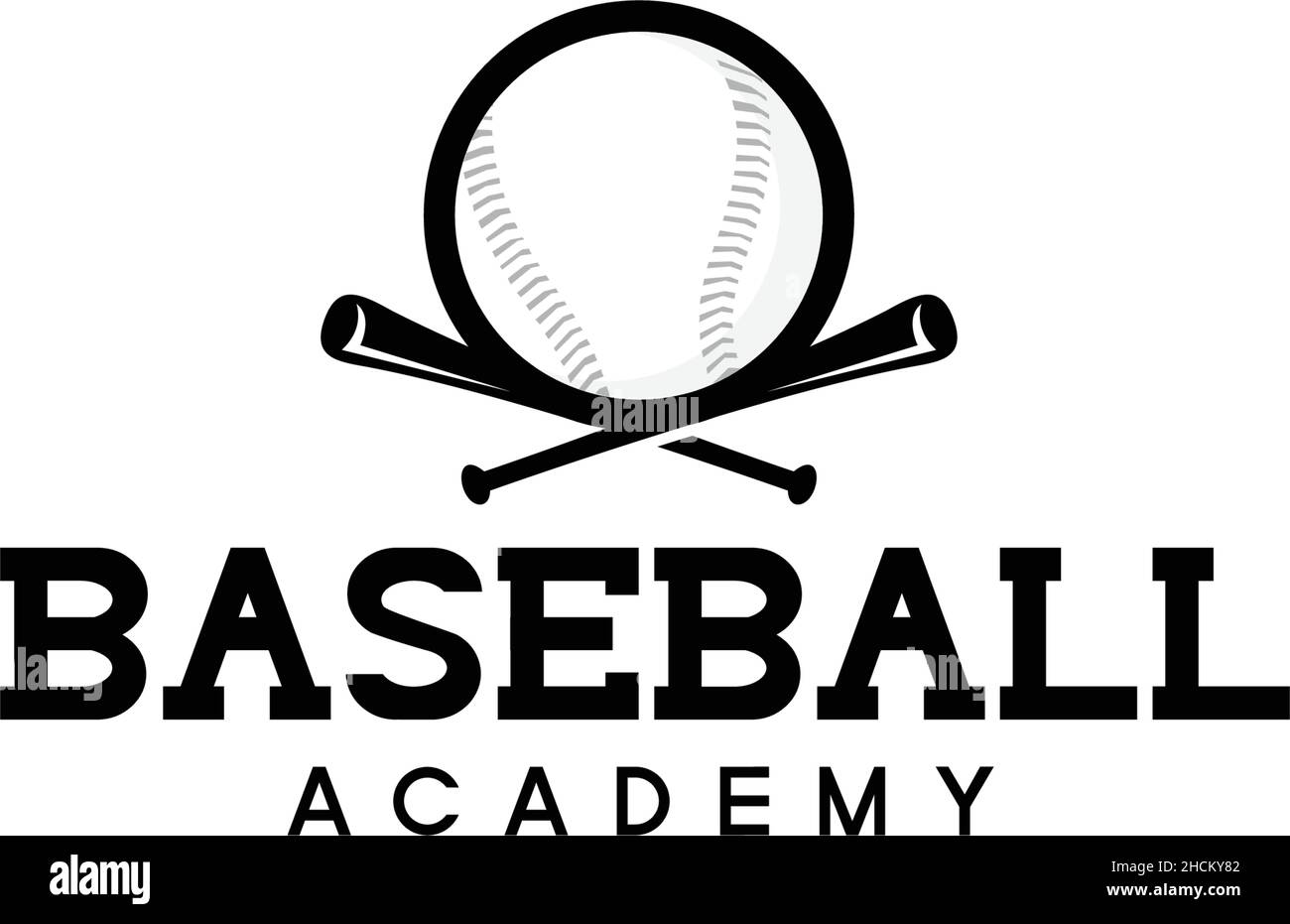 Modern silhouette BASEBALL academy logo design Stock Vector Image & Art ...