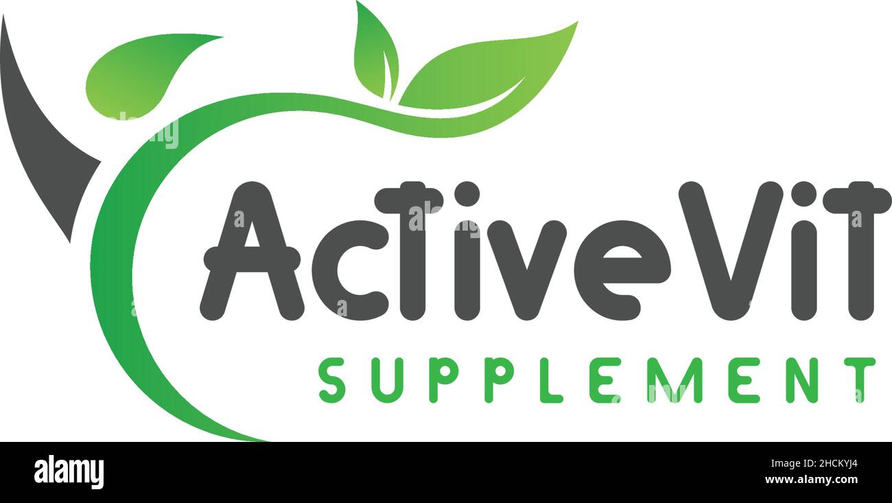 Simple design ACTIVE VIT SUPPLEMENT logo design Stock Vector Image ...