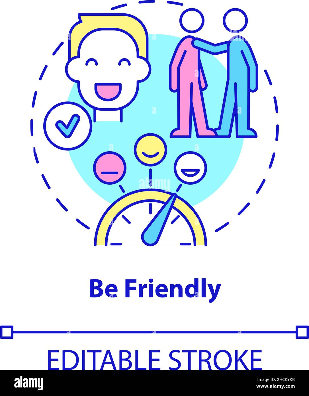 Be friendly concept icon Stock Vector Image & Art - Alamy