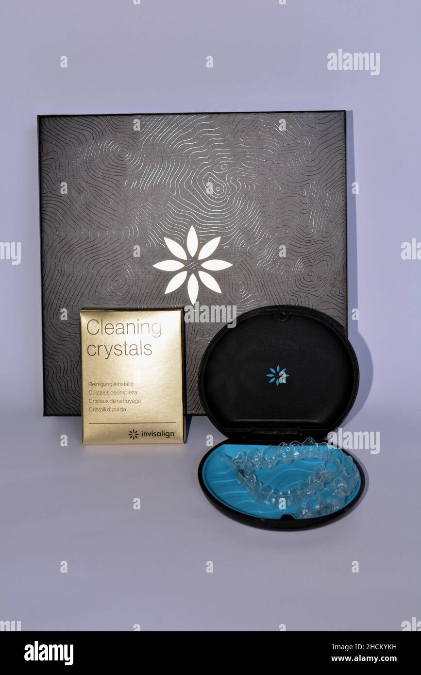 Milan,Italy - December 21,2021 : Align Technology Invisalign aligners ...