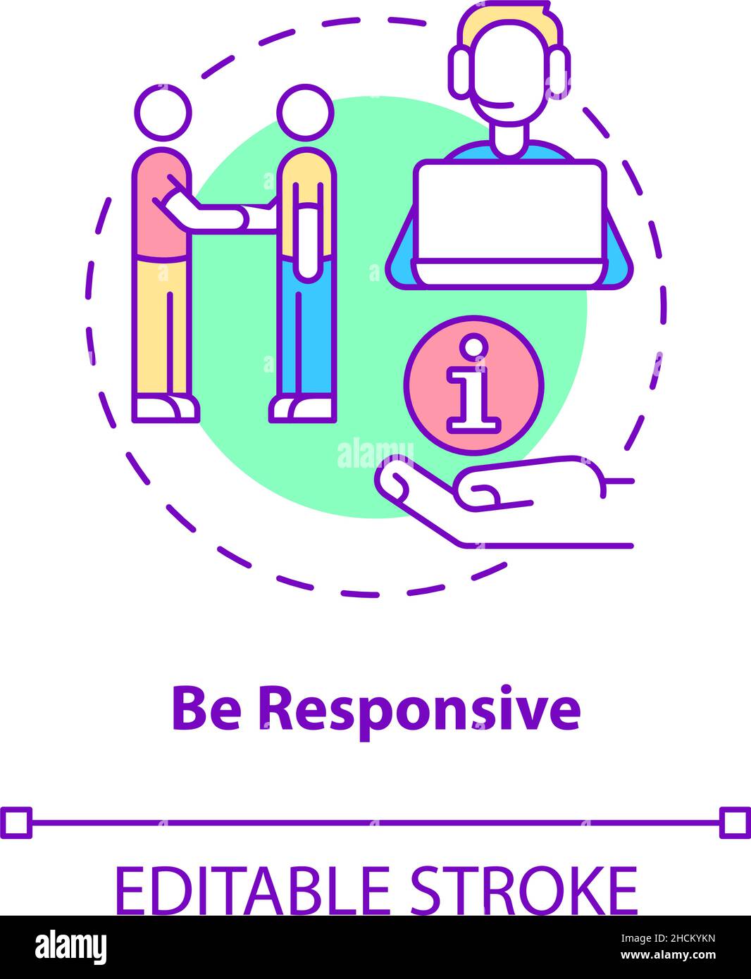 Be responsive concept icon Stock Vector Image & Art - Alamy
