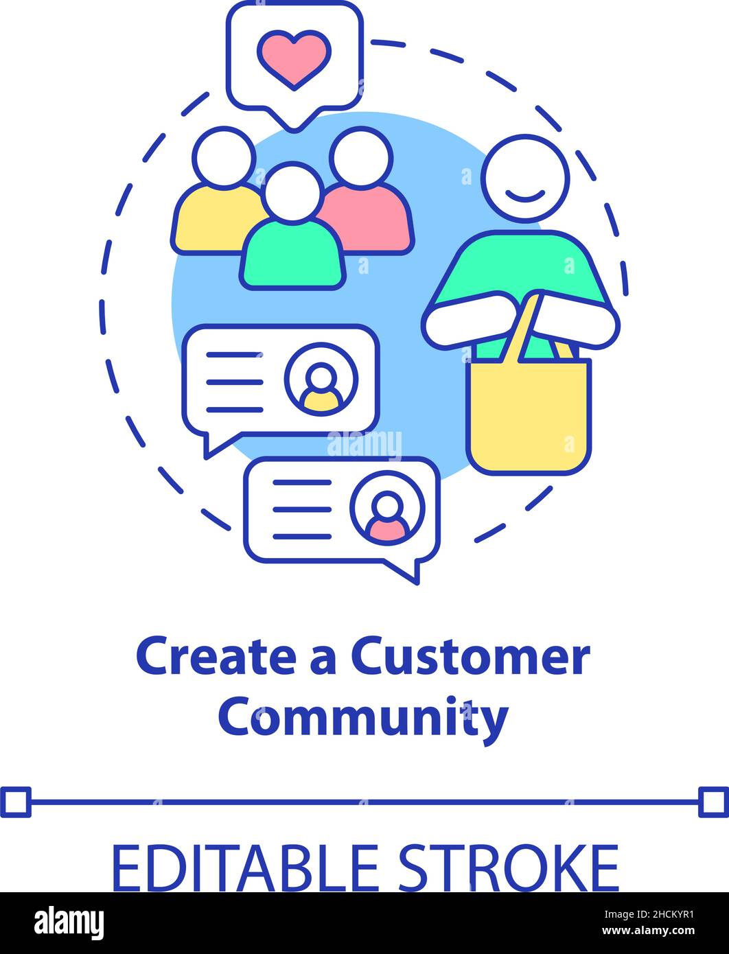 Create customer community concept icon Stock Vector Image & Art - Alamy