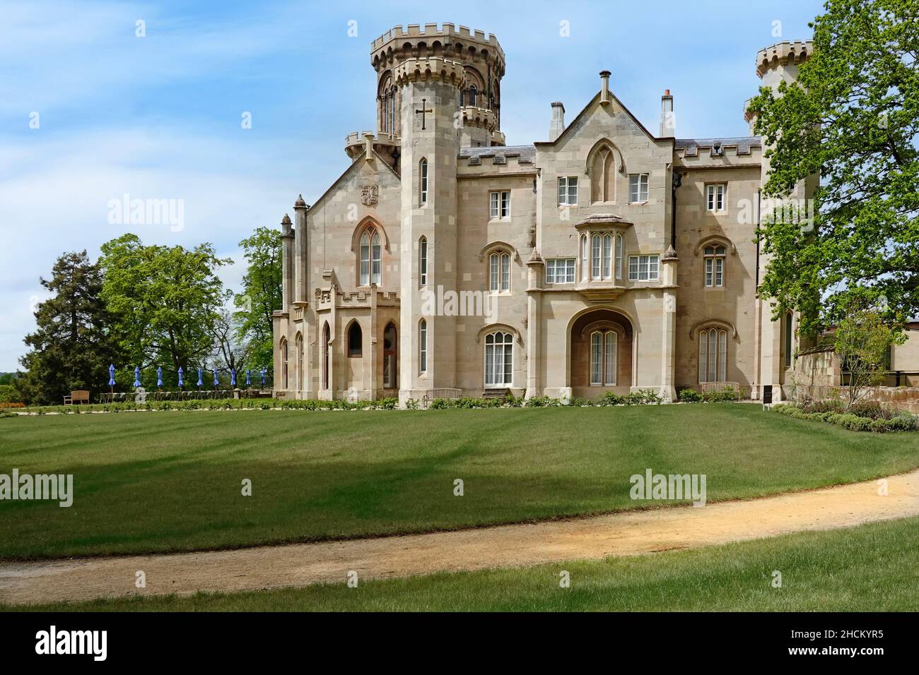 Part of the gardens & parkland around historical Studley Castle Grade ...