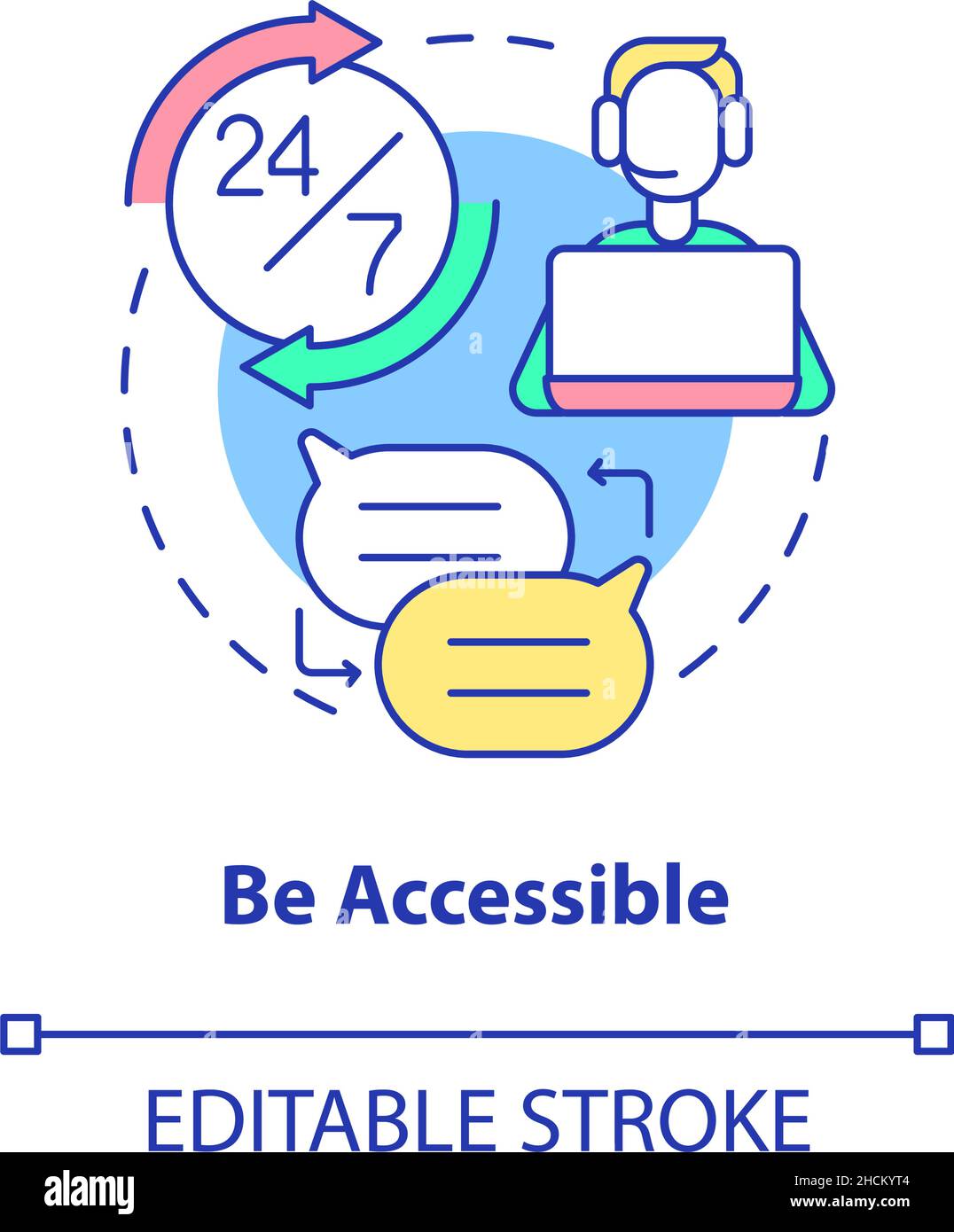 Be accessible concept icon Stock Vector Image & Art - Alamy