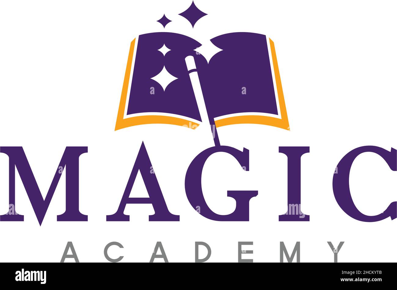 Modern colorful design MAGIC ACADEMY logo design Stock Vector Image ...