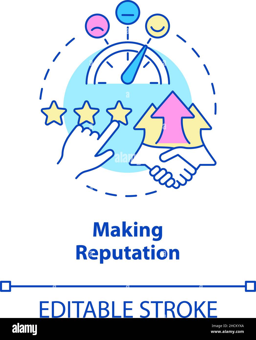 Making reputation concept icon Stock Vector Image & Art - Alamy