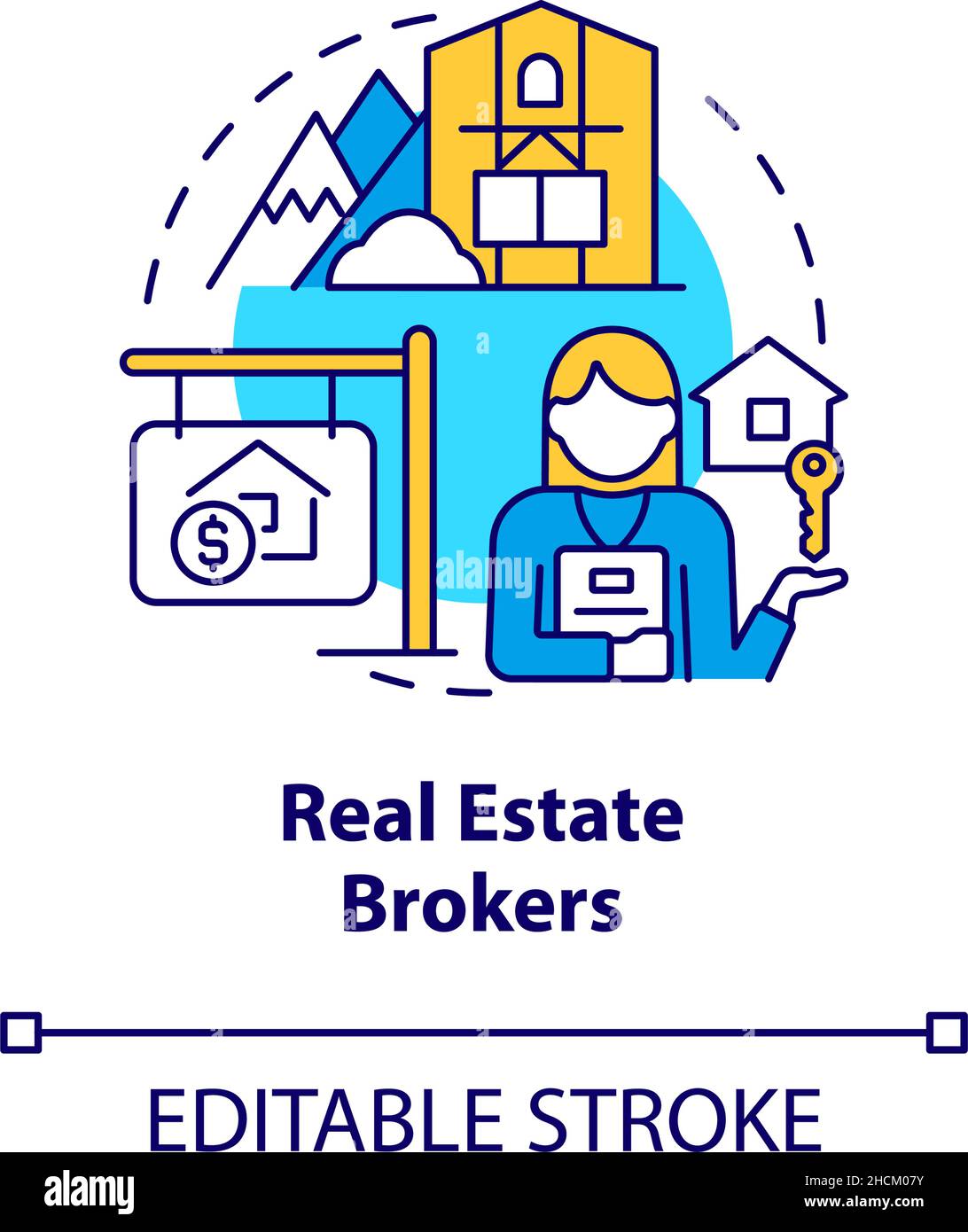 Real estate manager icon Cut Out Stock Images & Pictures - Alamy