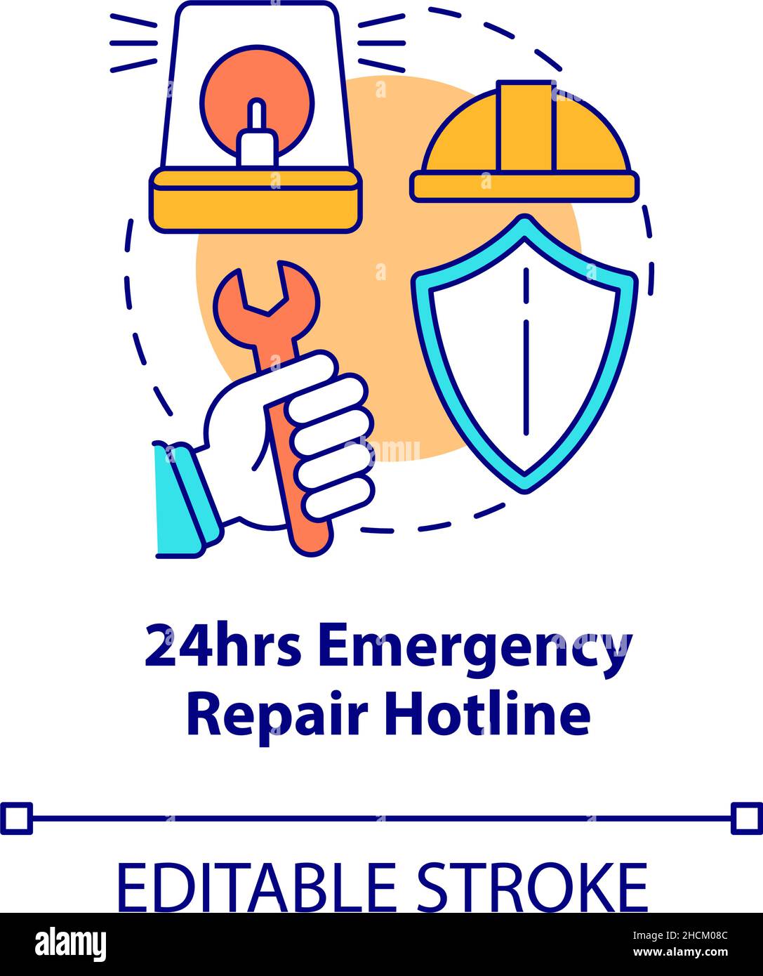 Emergency repair hotline concept icon Stock Vector Image & Art - Alamy