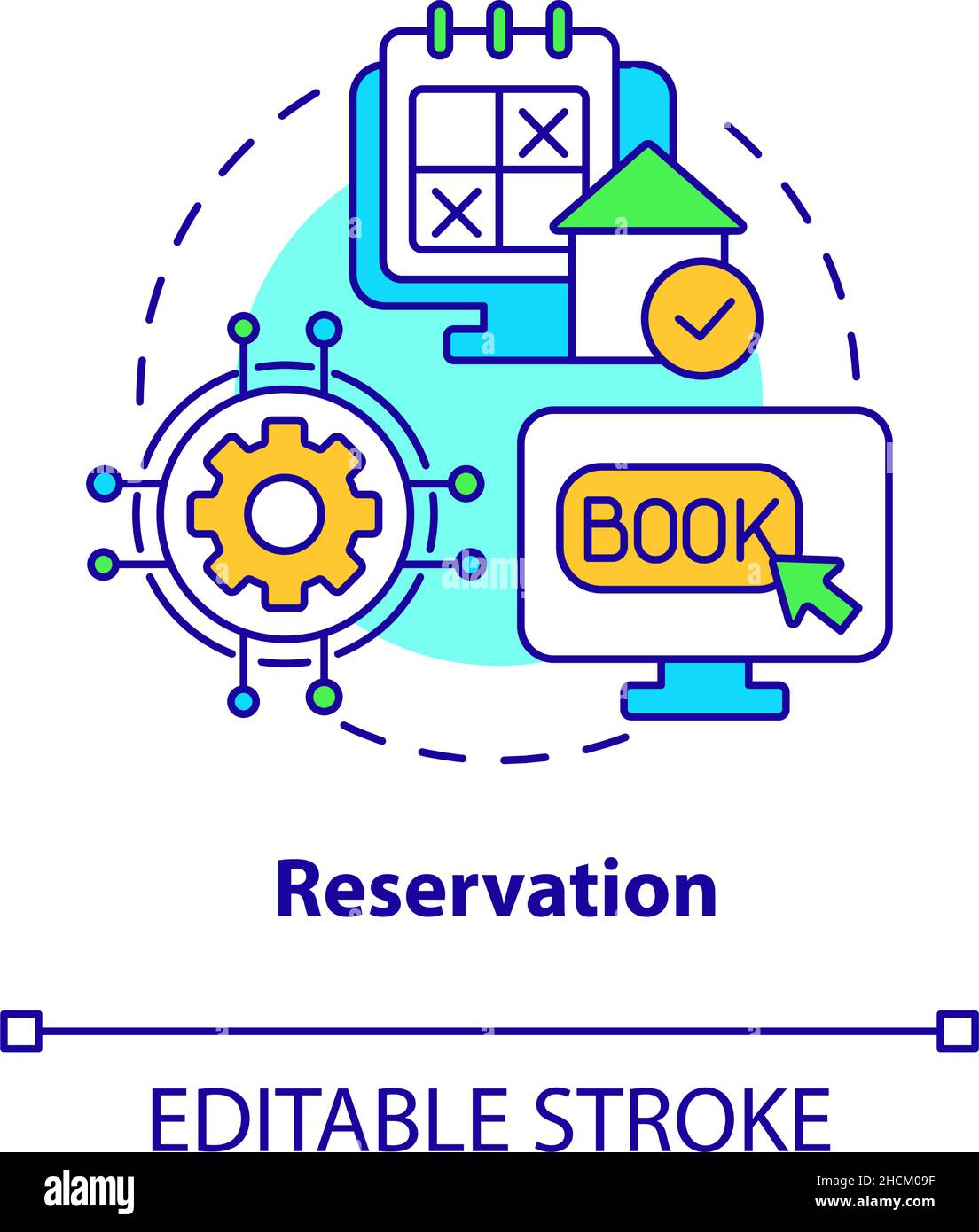 Reservation concept icon Stock Vector Image & Art - Alamy