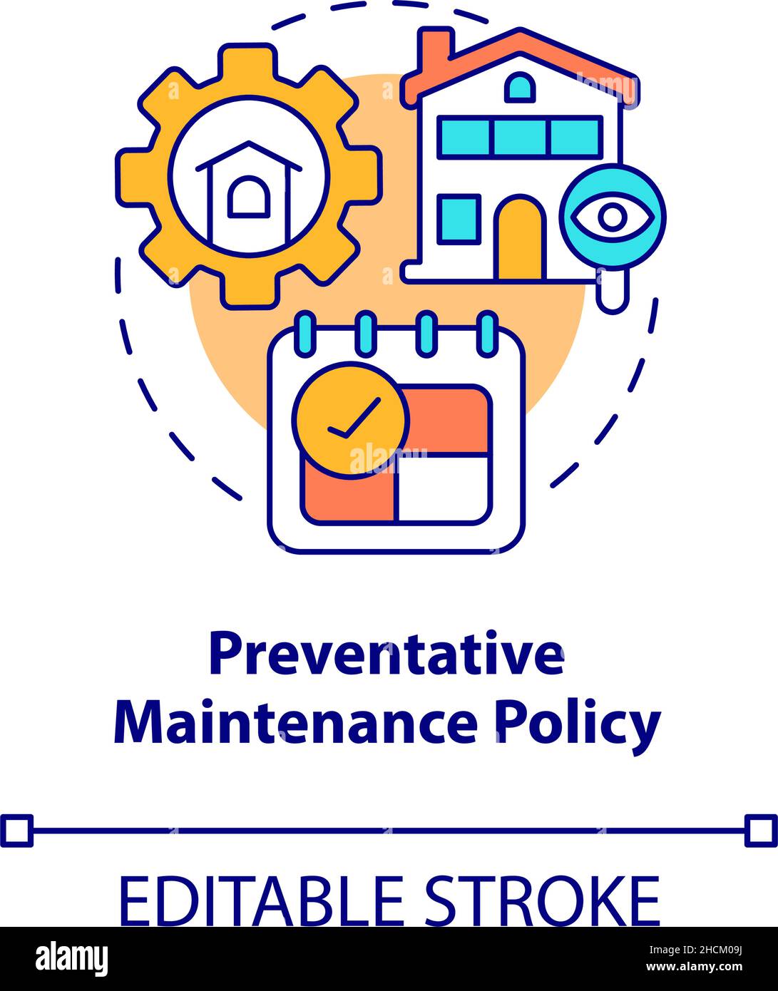 Preventative maintenance policy concept icon Stock Vector Image & Art ...