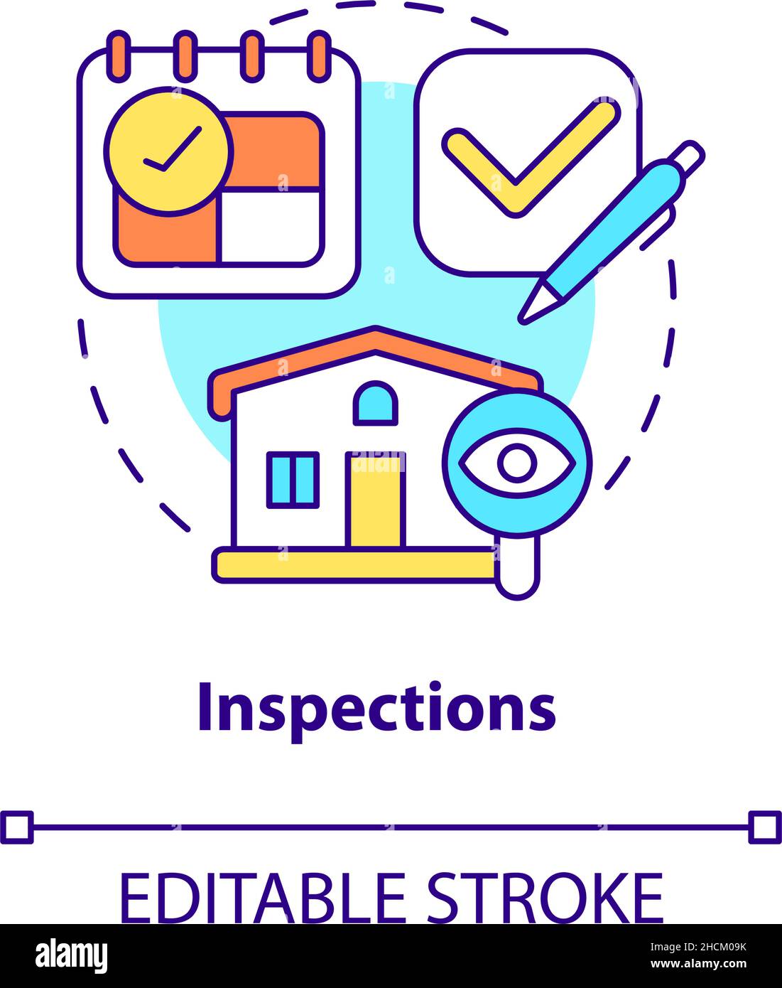 Inspections concept icon Stock Vector Image & Art - Alamy